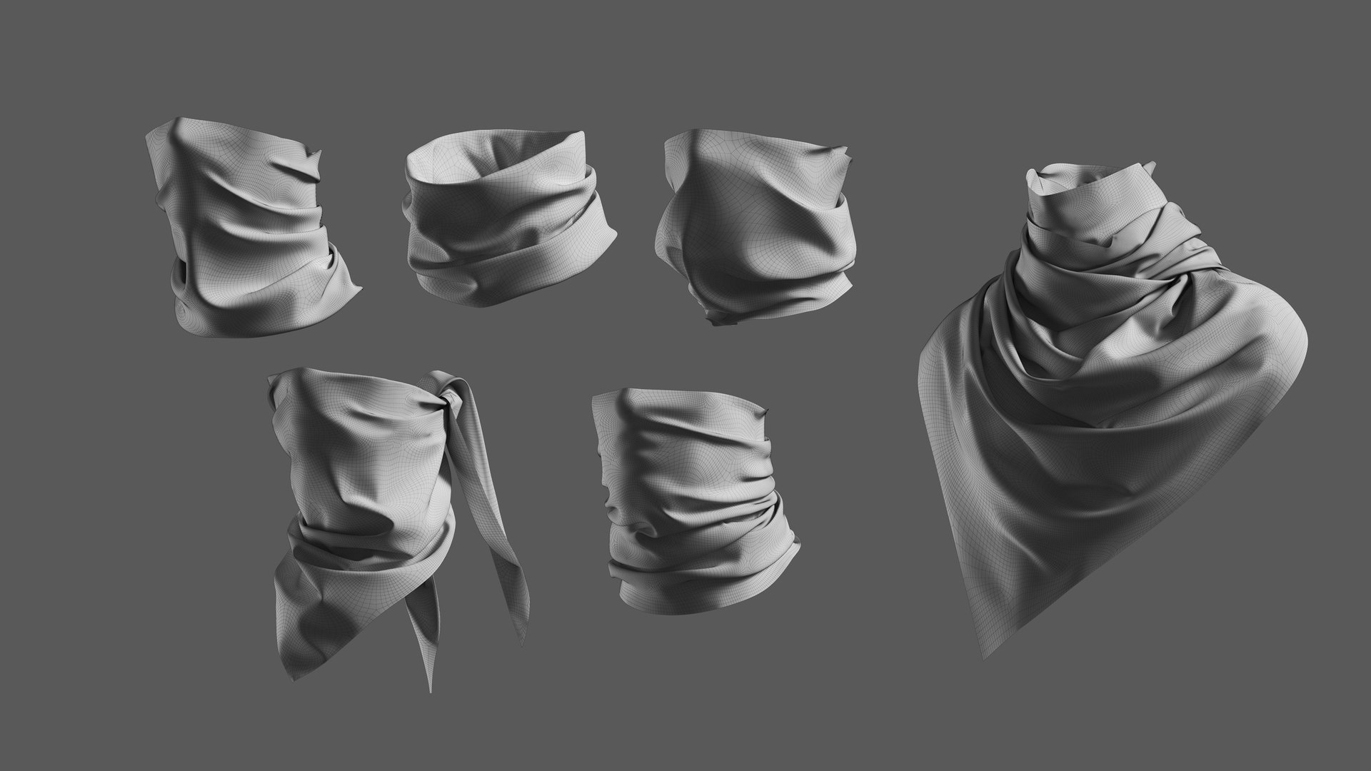 Basemesh Mask Bandama Headwear Collection 3D Model - TurboSquid 2195715