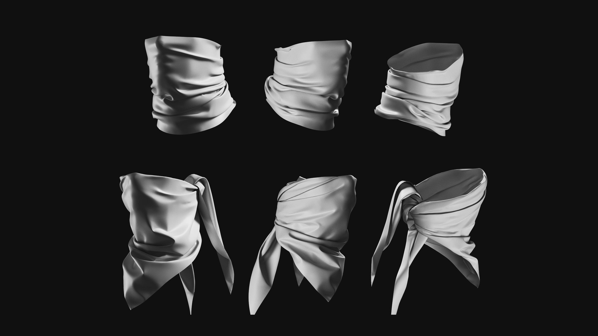 Basemesh Mask Bandama Headwear Collection 3D Model - TurboSquid 2195715