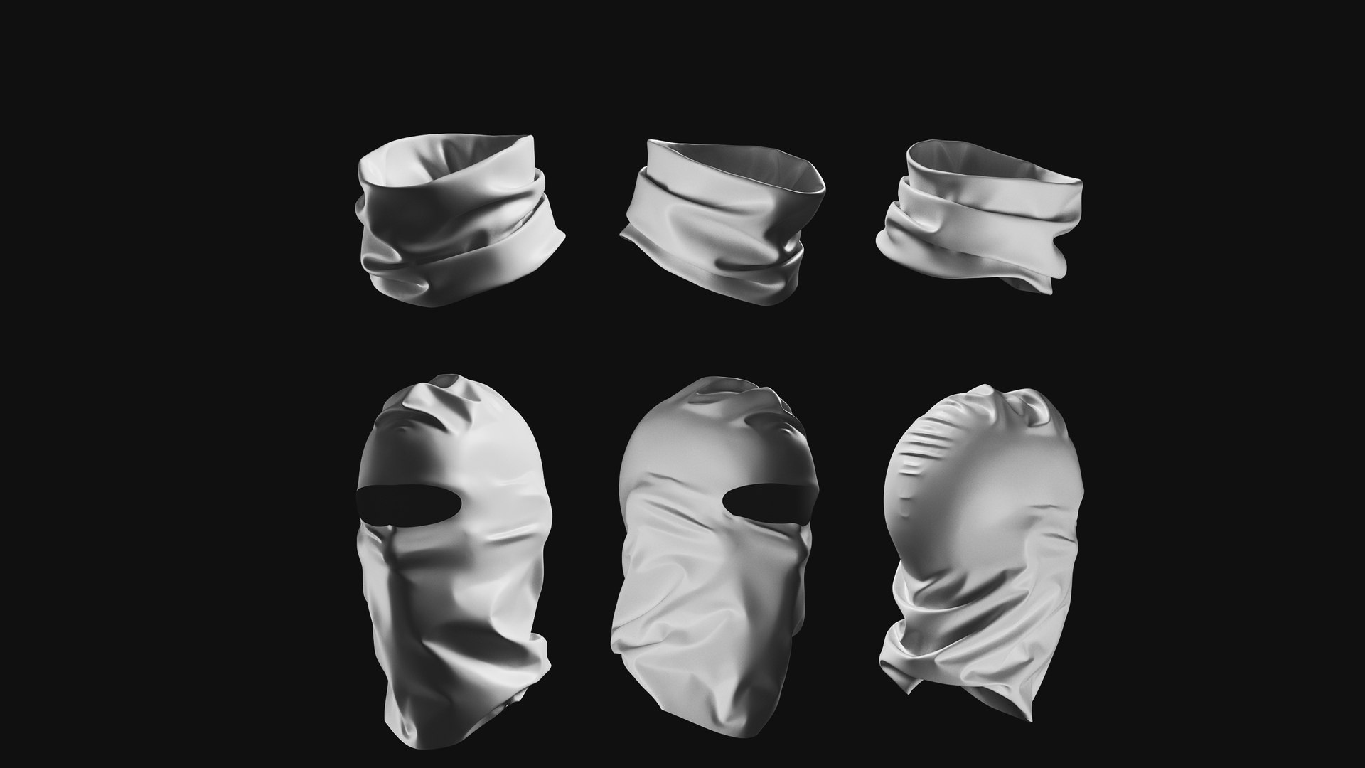Basemesh Mask Bandama Headwear Collection 3D Model - TurboSquid 2195715