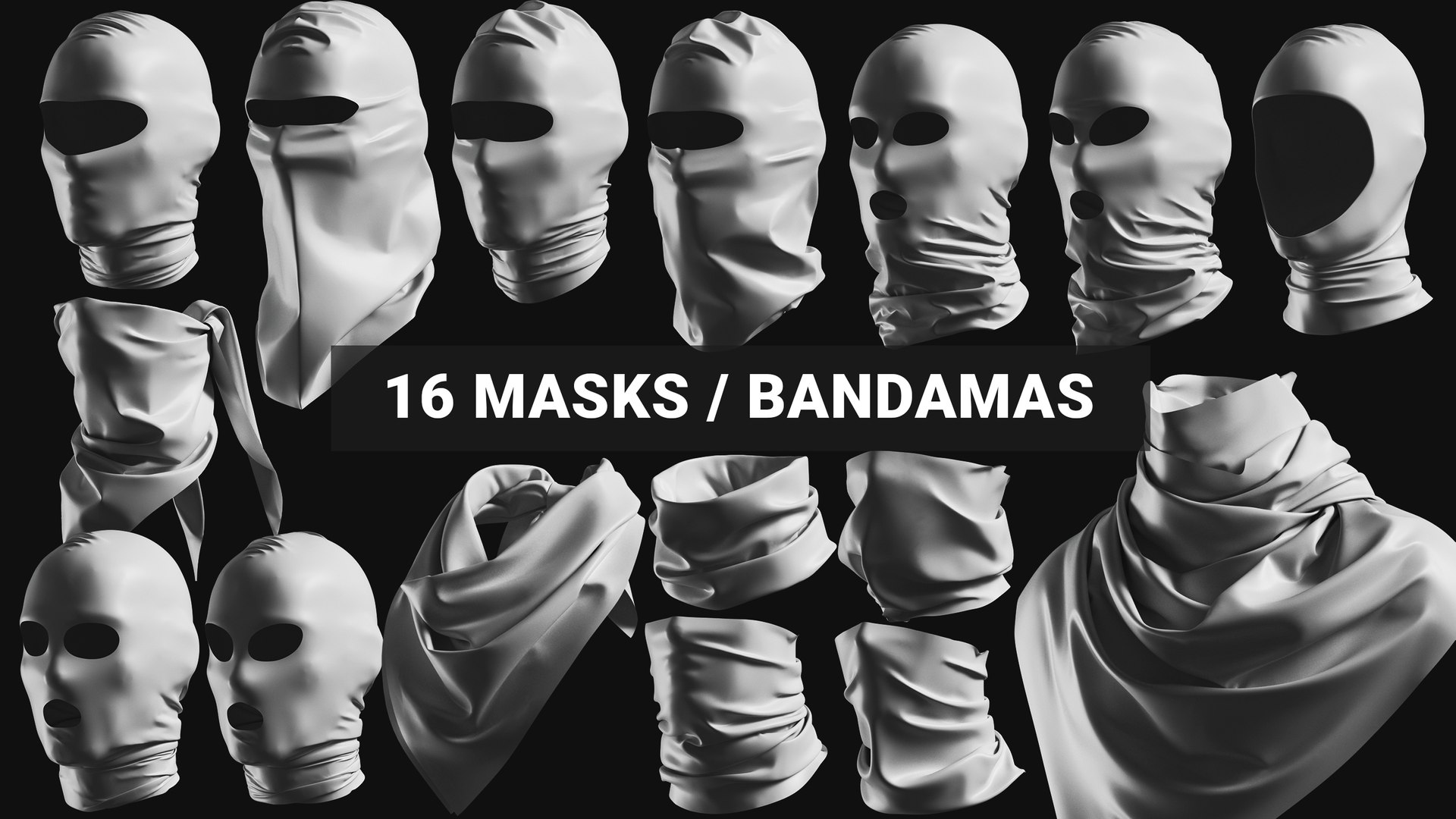 Basemesh Mask Bandama Headwear Collection 3D Model - TurboSquid 2195715