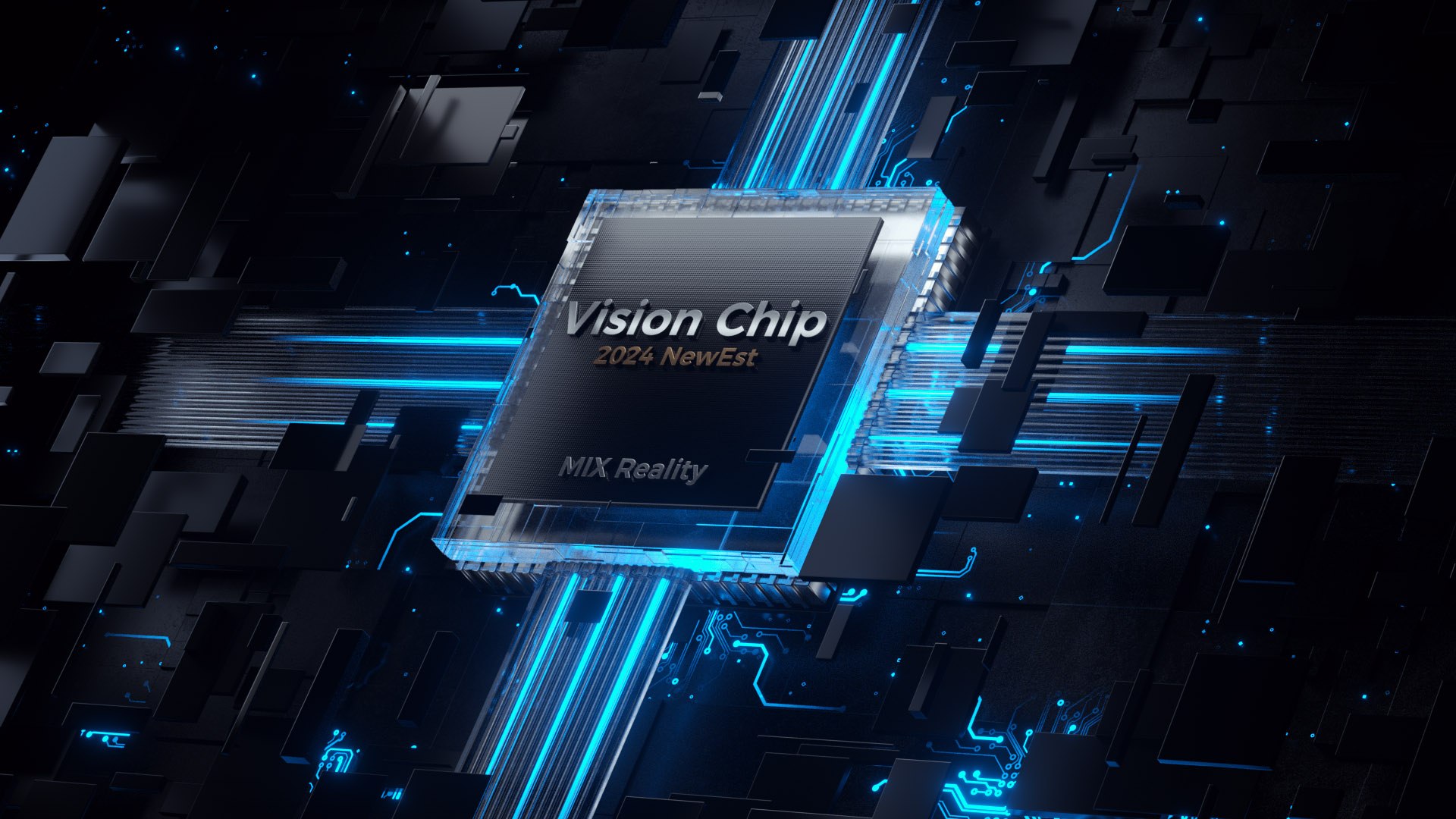 3D C4D Octane Chip Vision Pro Scene CPU Chip Structure Transmit Chip ...