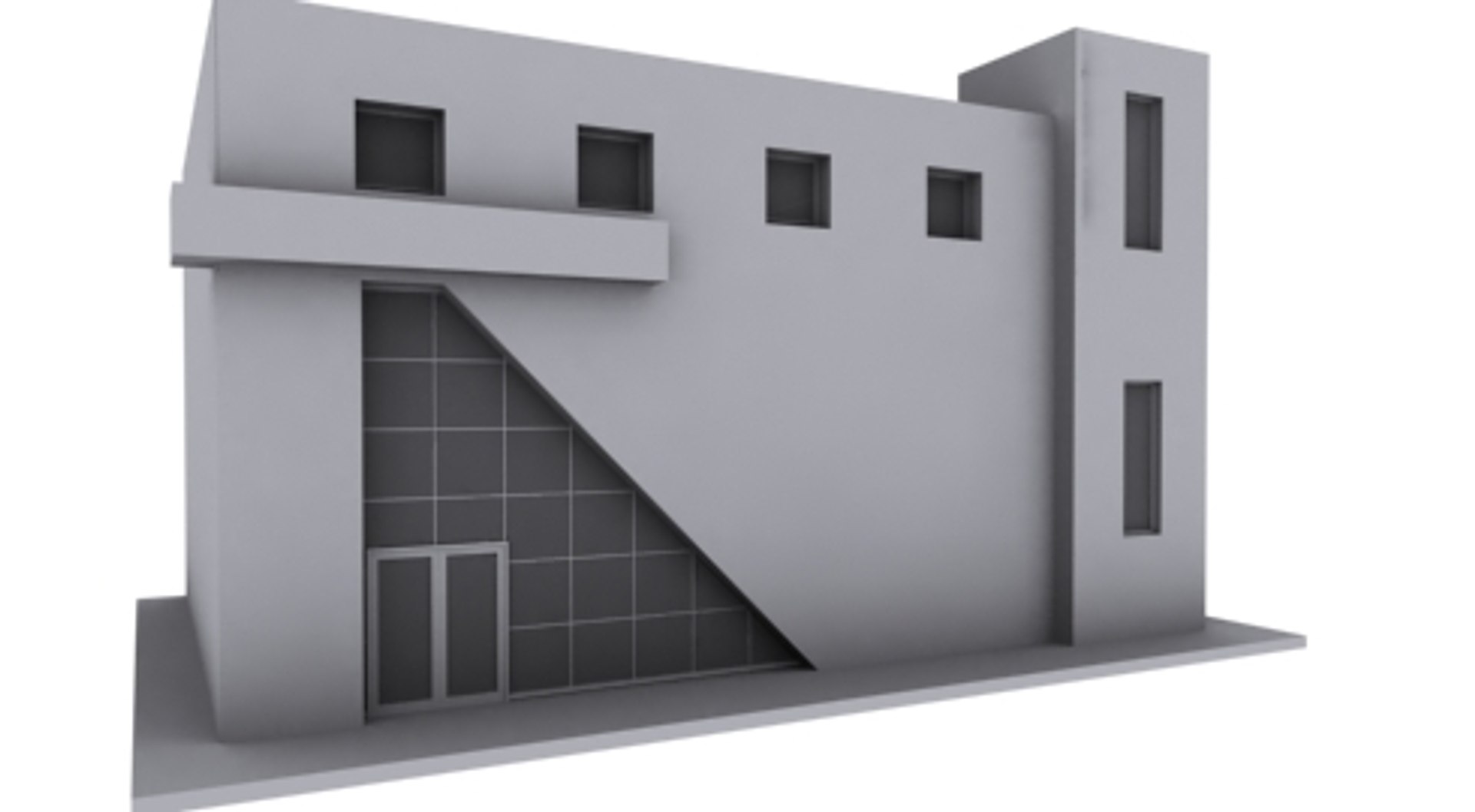 3ds Max Bank Office Building