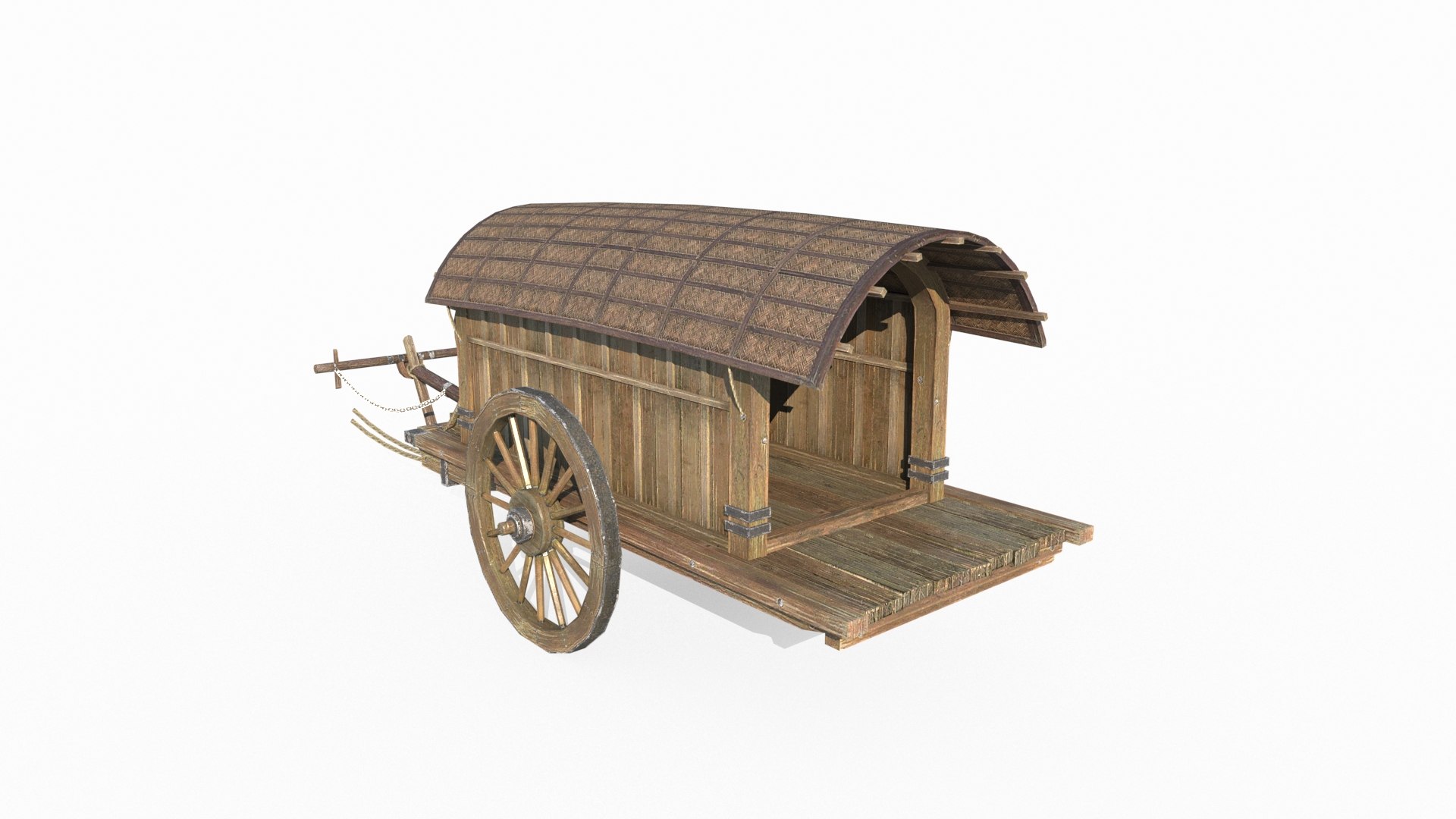 Ancient Asian Carriage Model - TurboSquid 2076041