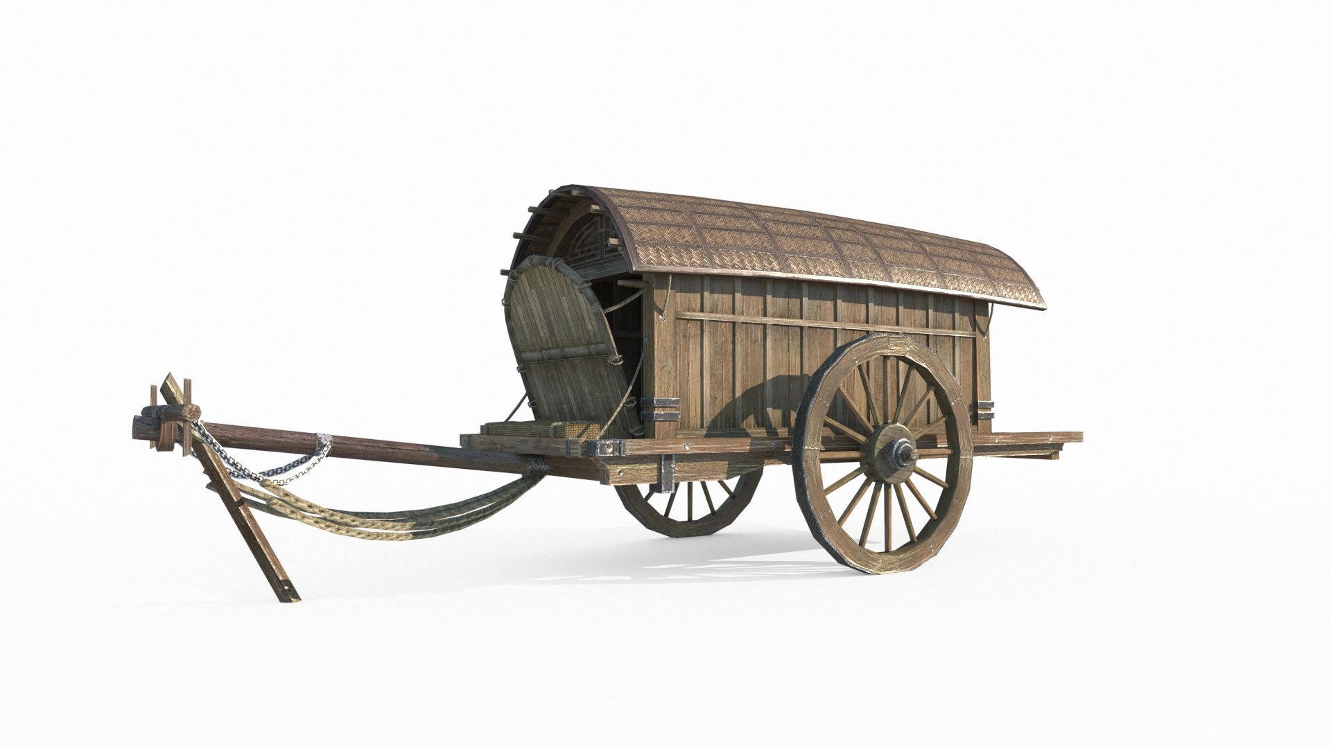 Ancient Asian Carriage Model - TurboSquid 2076041