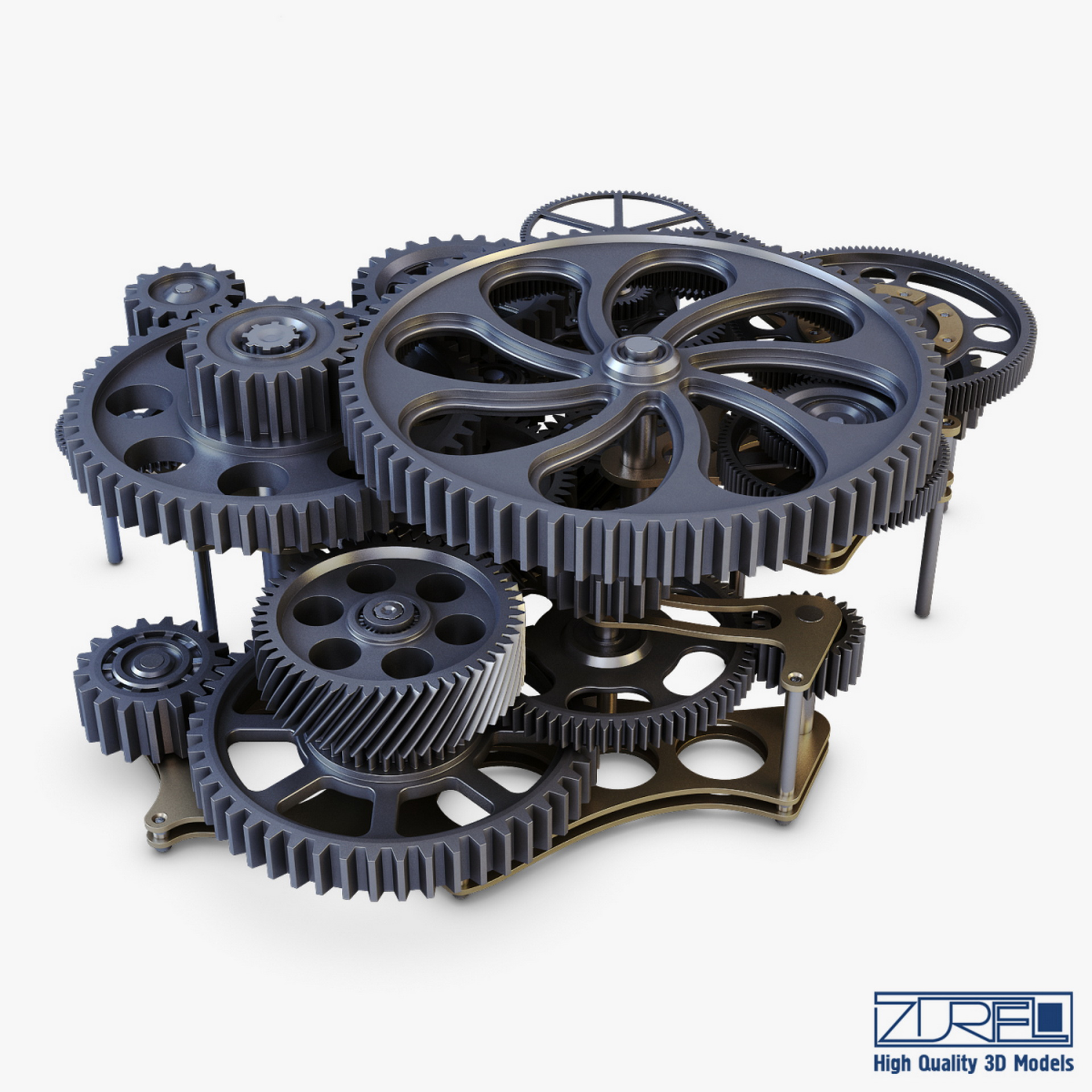 gear mechanism v 1 3d model
