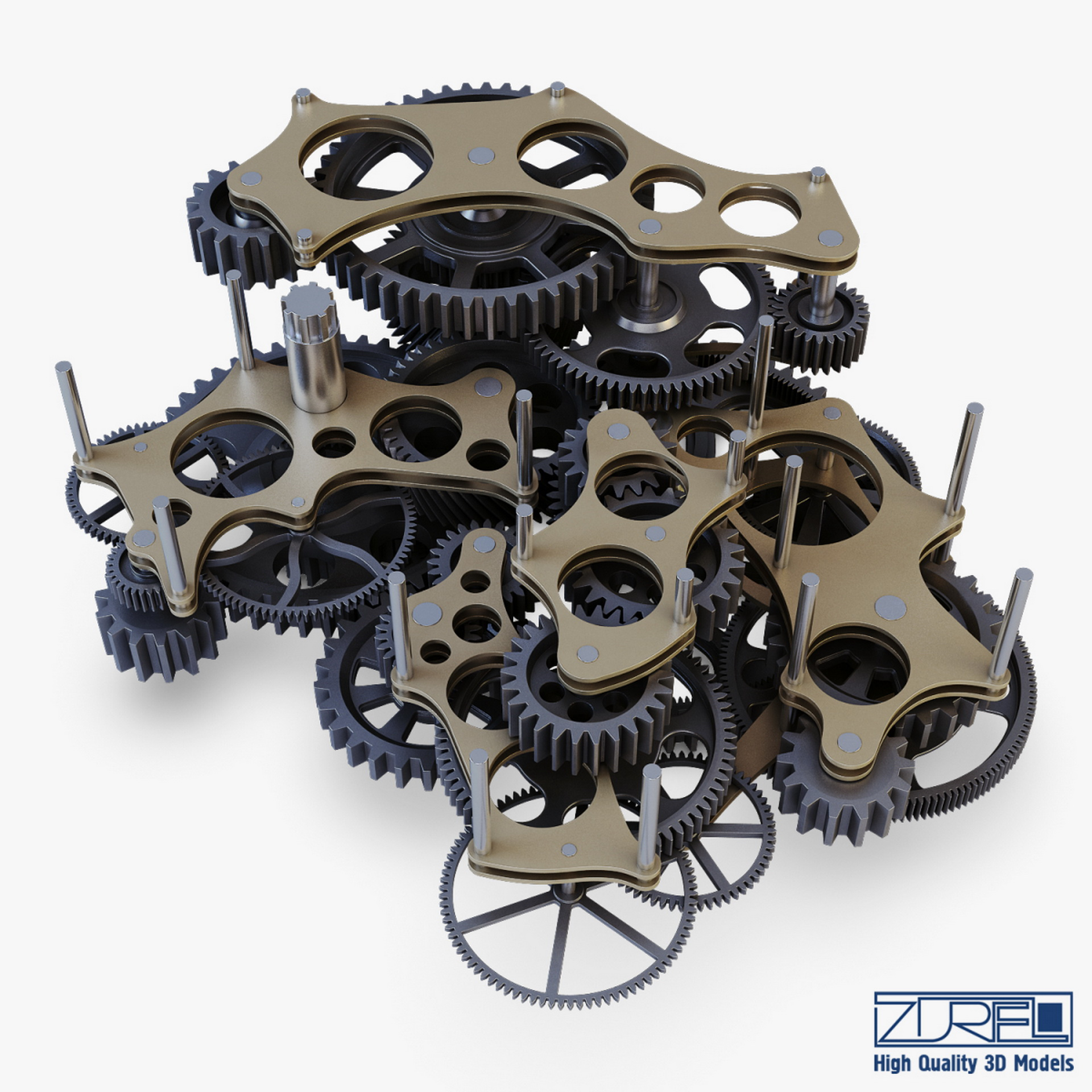 gear mechanism v 1 3d model