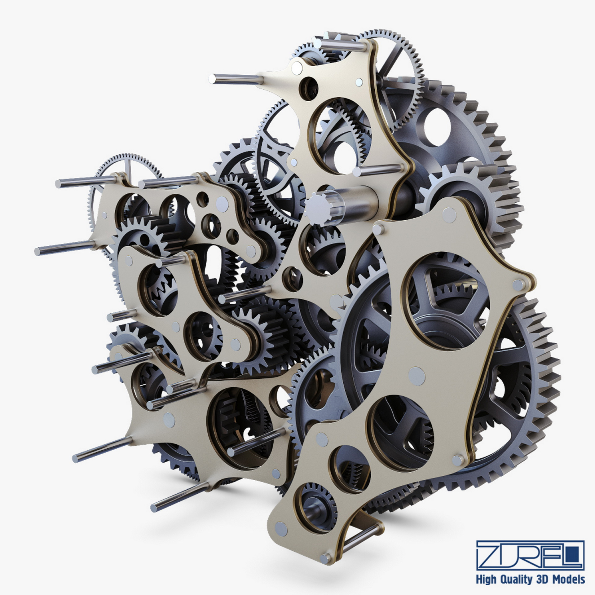 gear mechanism v 1 3d model