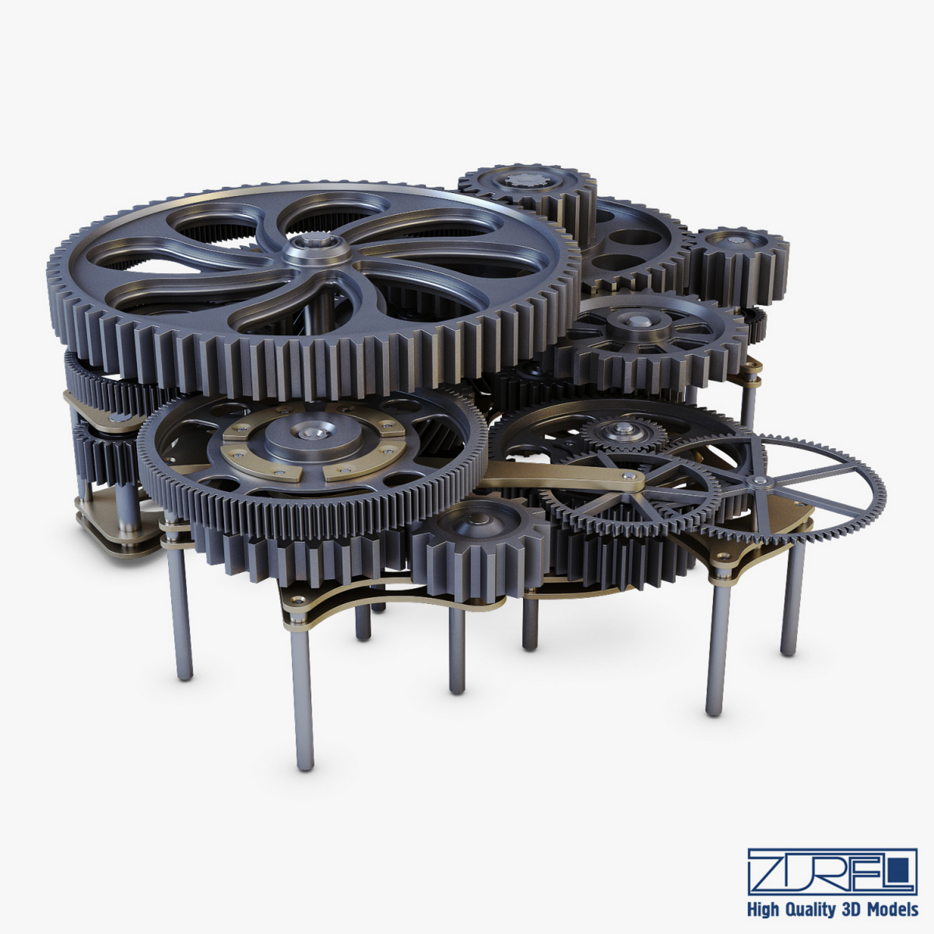 gear mechanism v 1 3d model