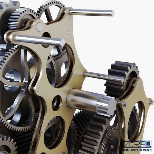 gear mechanism v 1 3d model