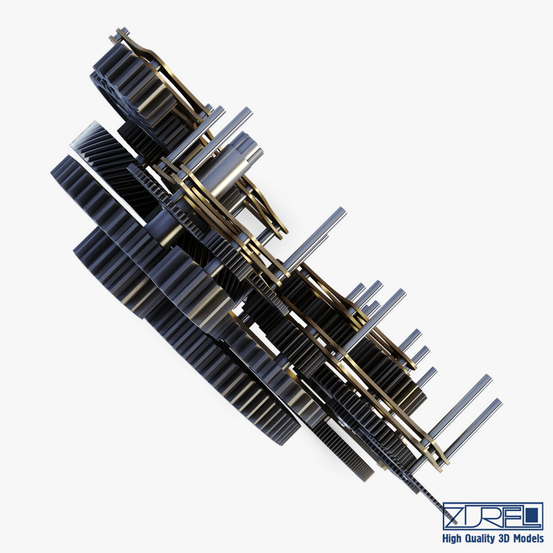 gear mechanism v 1 3d model