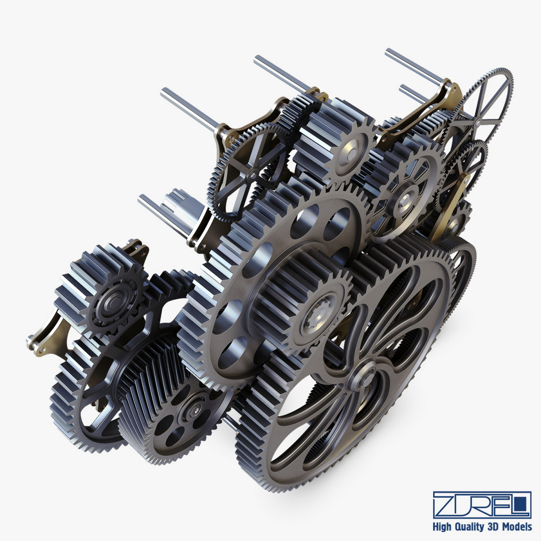 gear mechanism v 1 3d model