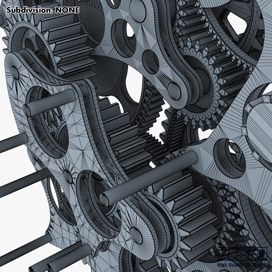 modèle 3D de Mécanisme d'engrenage v 1 - TurboSquid 1078885