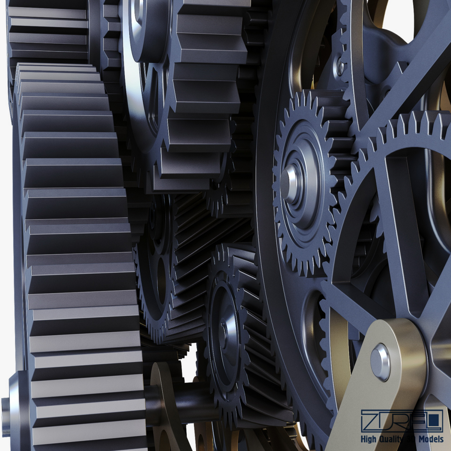 gear mechanism v 1 3d model