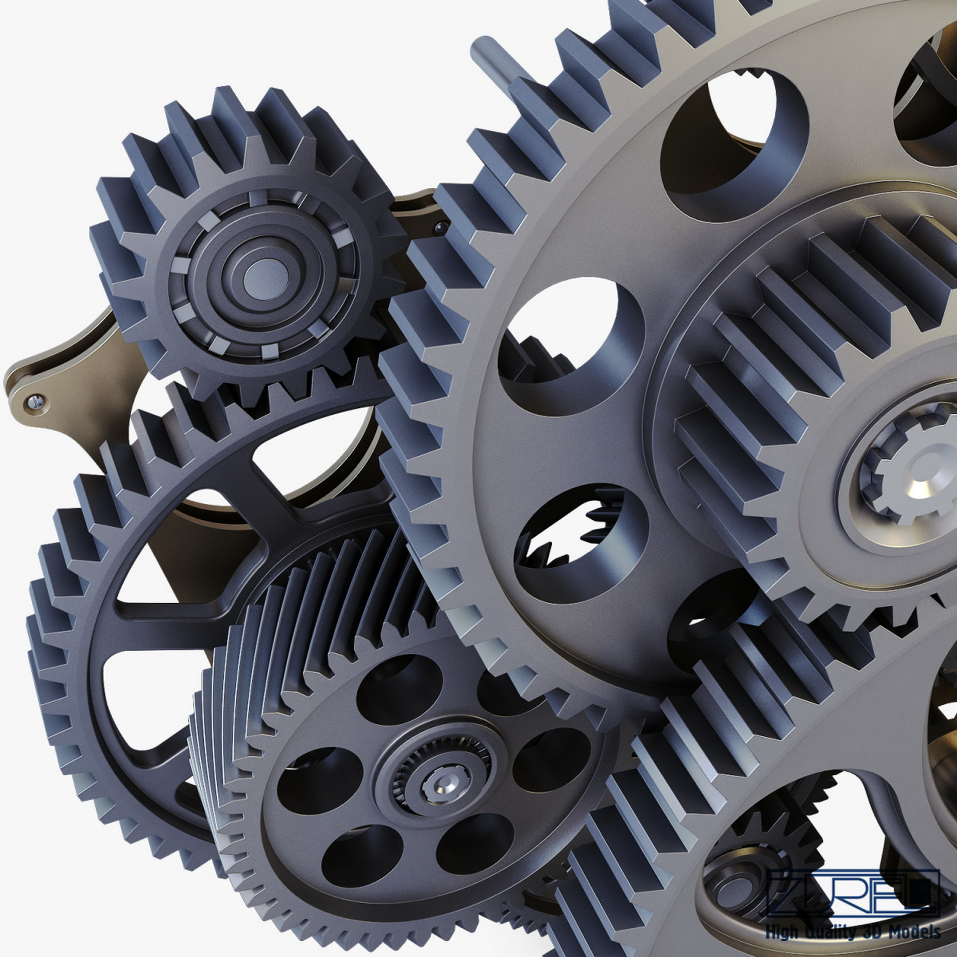 gear mechanism v 1 3d model