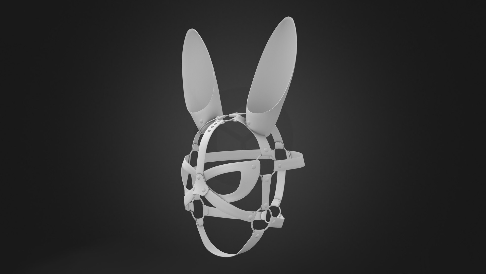 3D Bunny Rabbit Ears Straps Face Mask Head Accessory - TurboSquid 1888274