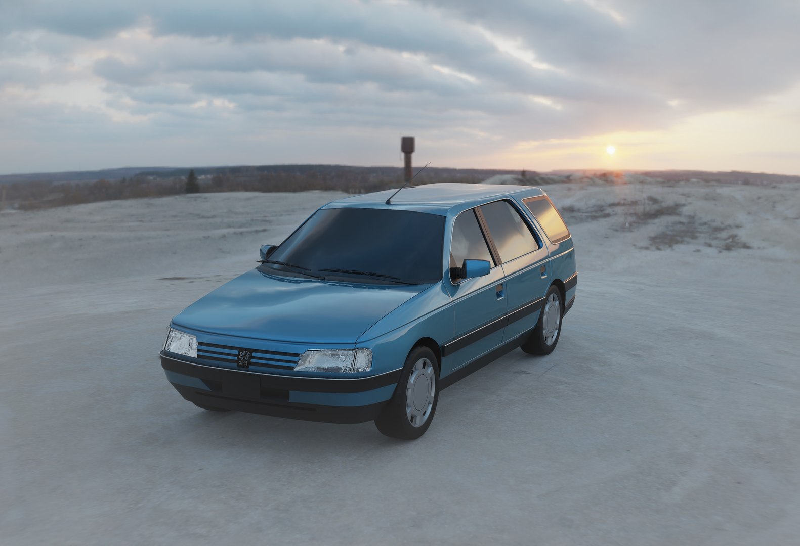 Peugeot 405 station model - TurboSquid 1648505