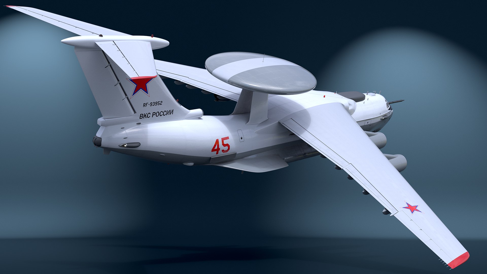 3D Beriev A 50 Aircraft In Flight - TurboSquid 2374670
