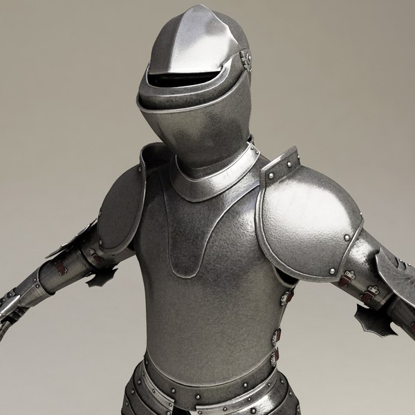 set knight armour 3d c4d