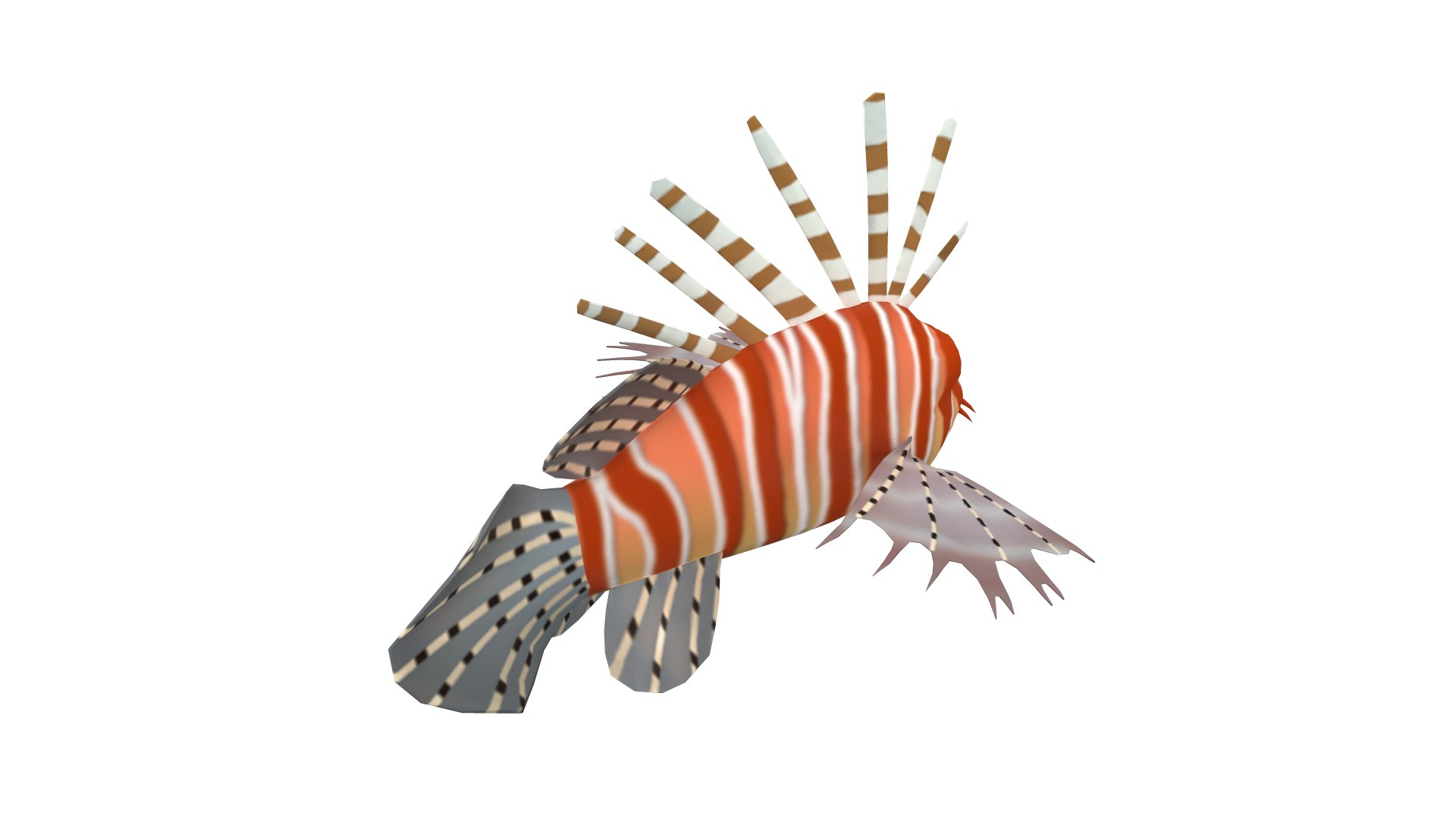 3D Model Lion Fish Toon Animation - TurboSquid 1586147