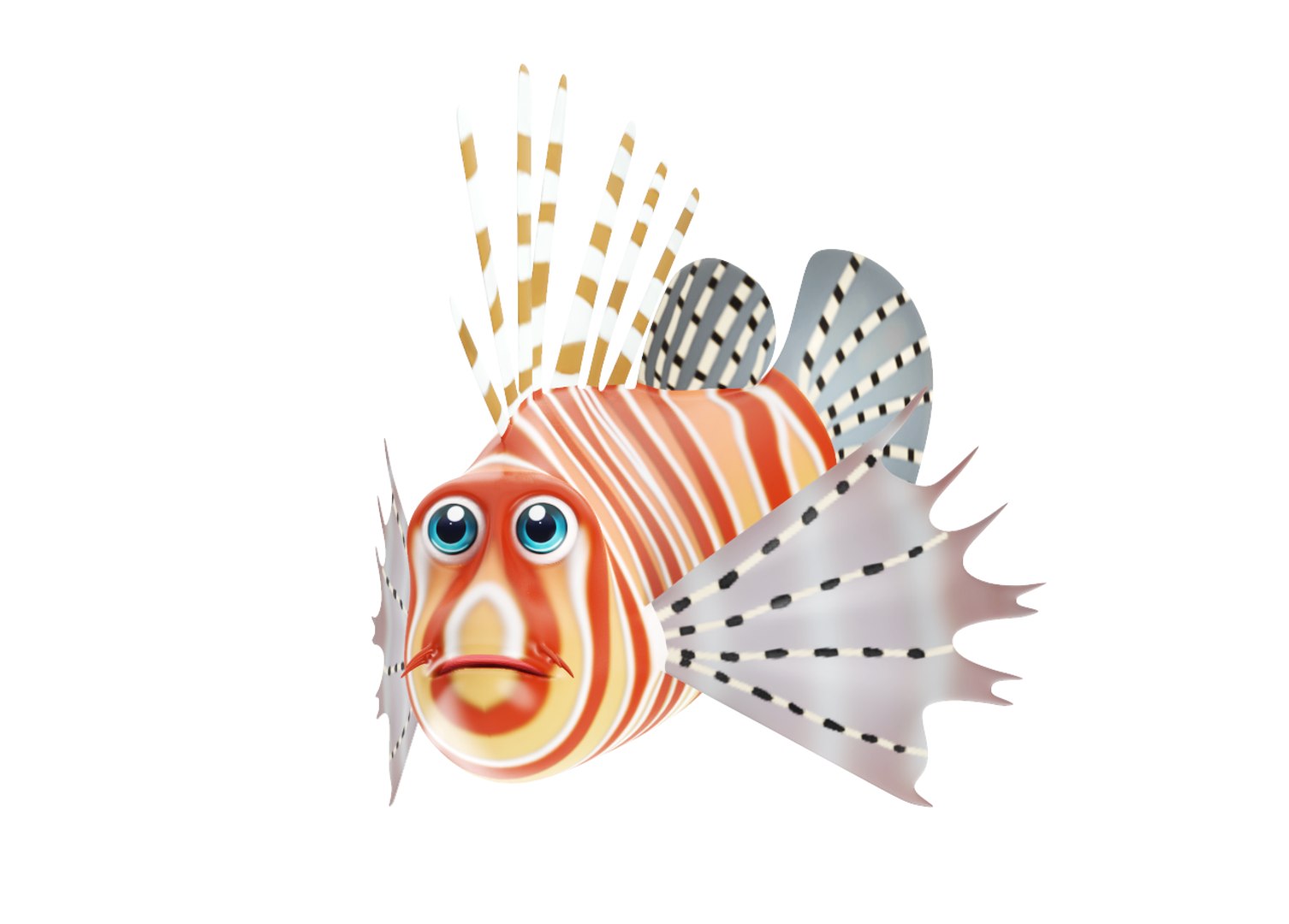3D Model Lion Fish Toon Animation - TurboSquid 1586147