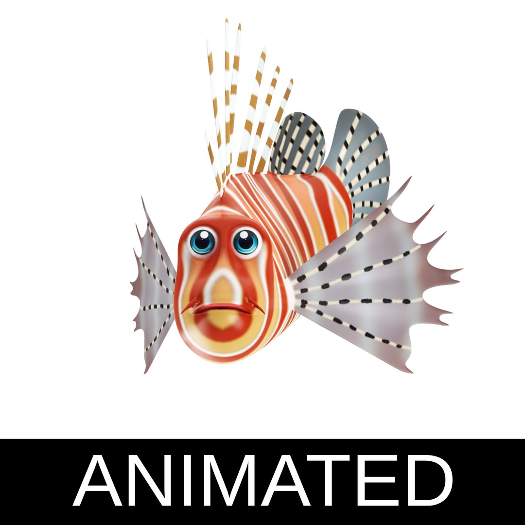 3D Model Lion Fish Toon Animation - TurboSquid 1586147