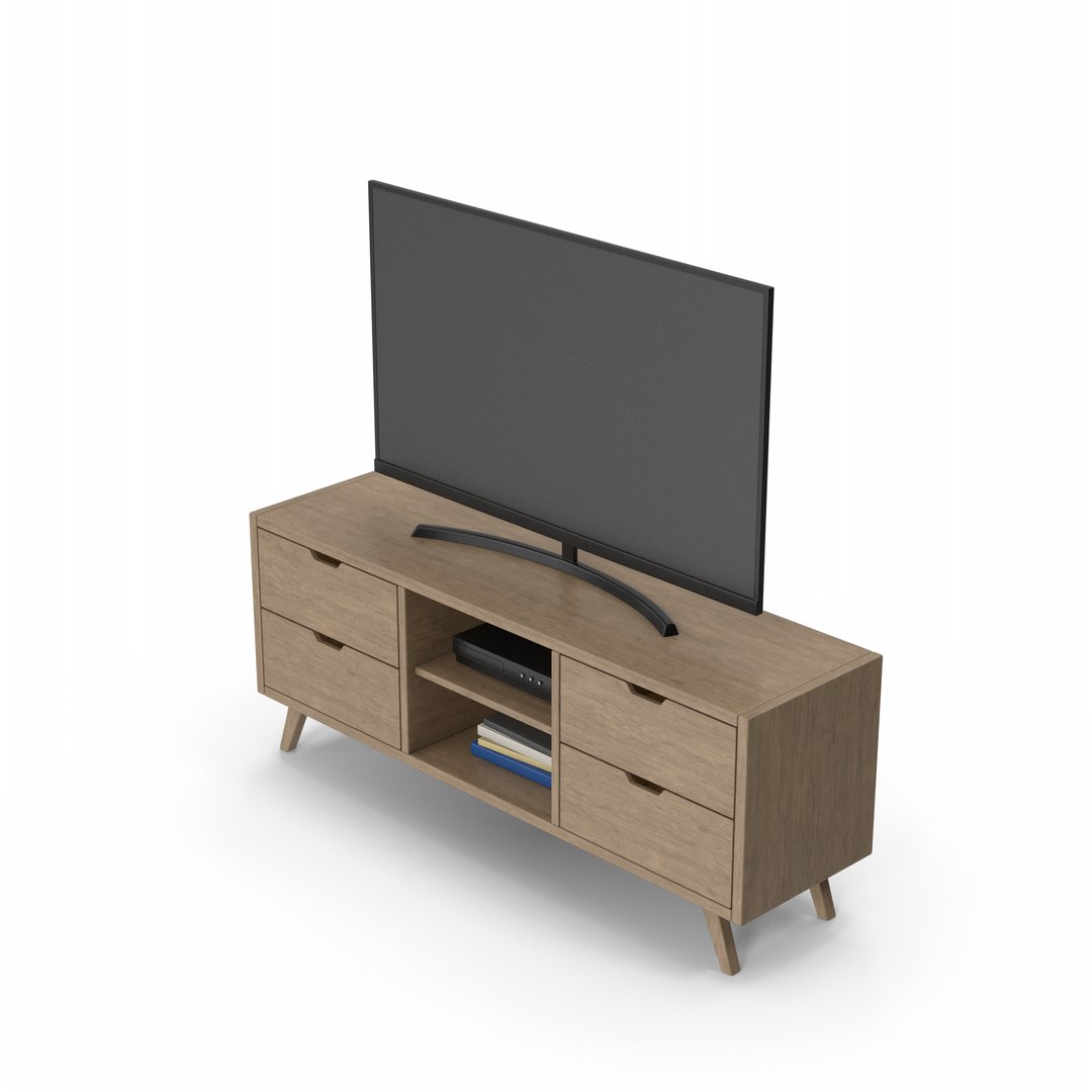 3D Model TV Stand Set - TurboSquid 2113813