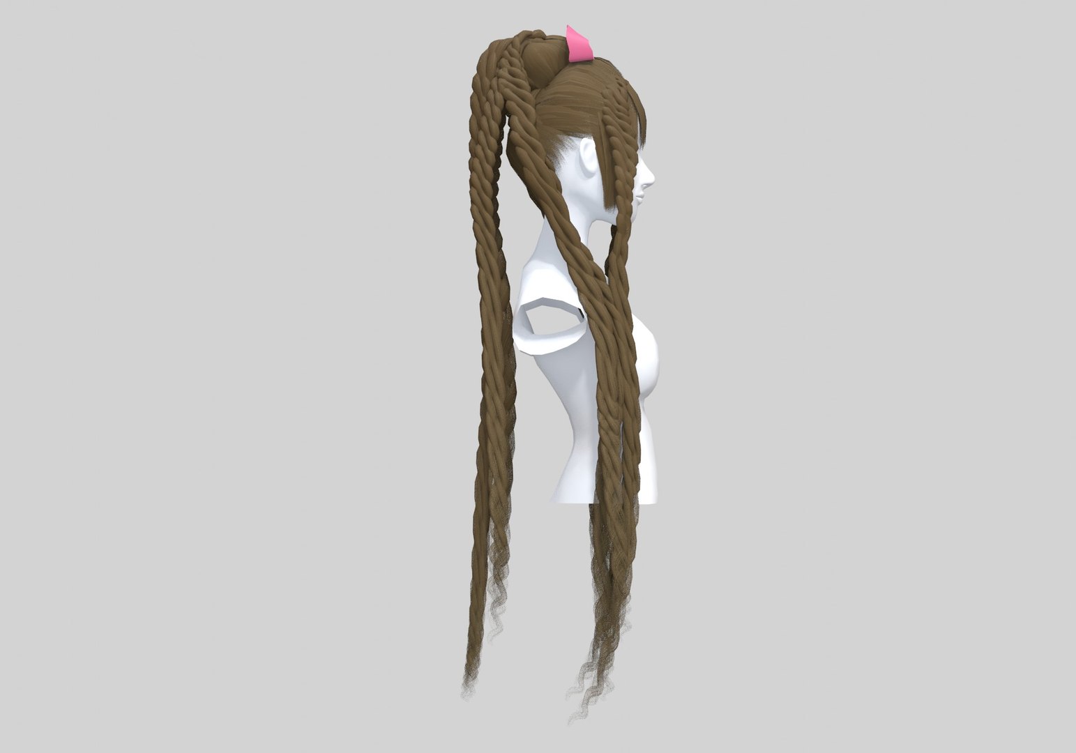 Stylized Ponytail Hairstyle 3D Model - TurboSquid 1943665