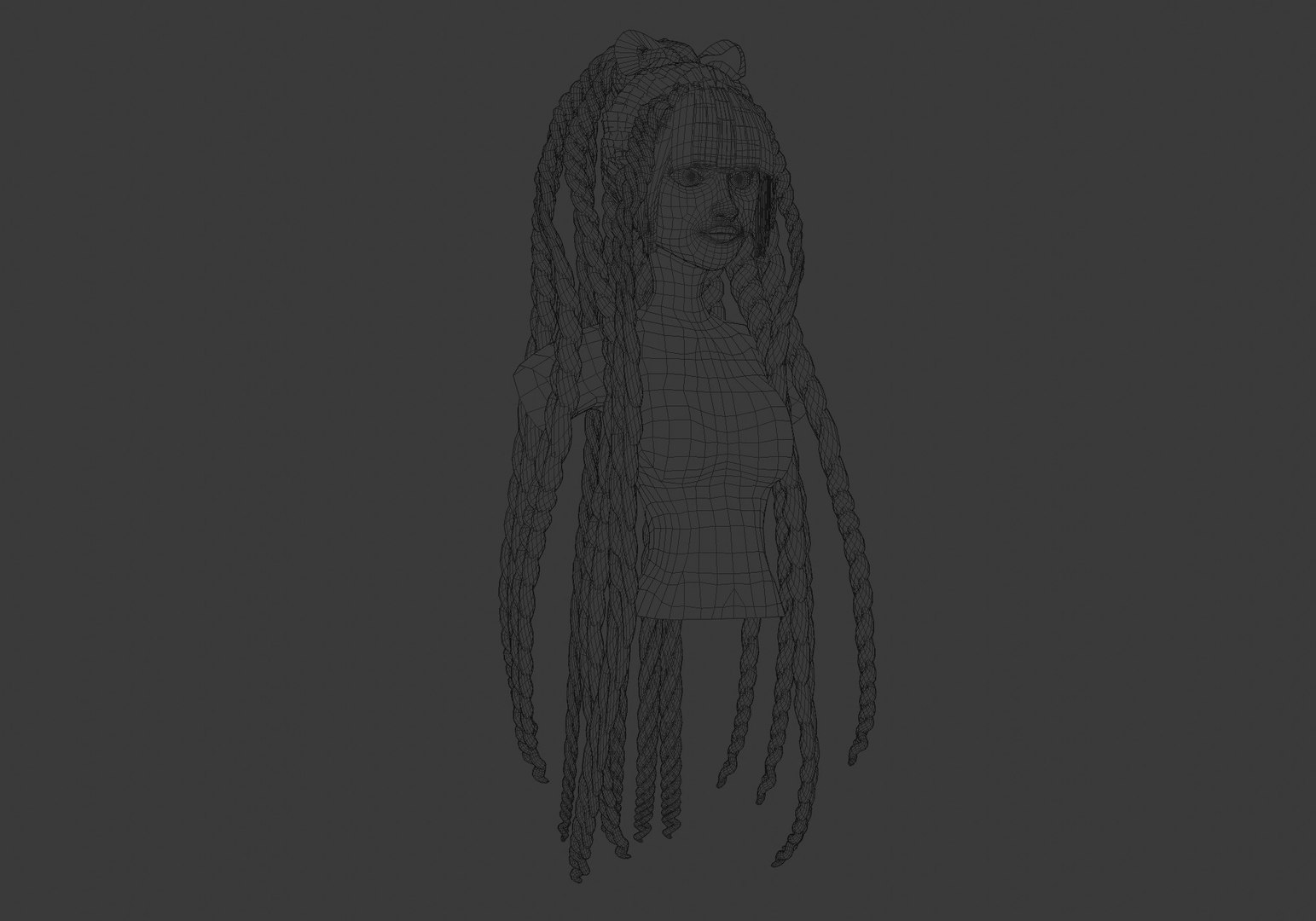 Stylized Ponytail Hairstyle 3D Model - TurboSquid 1943665