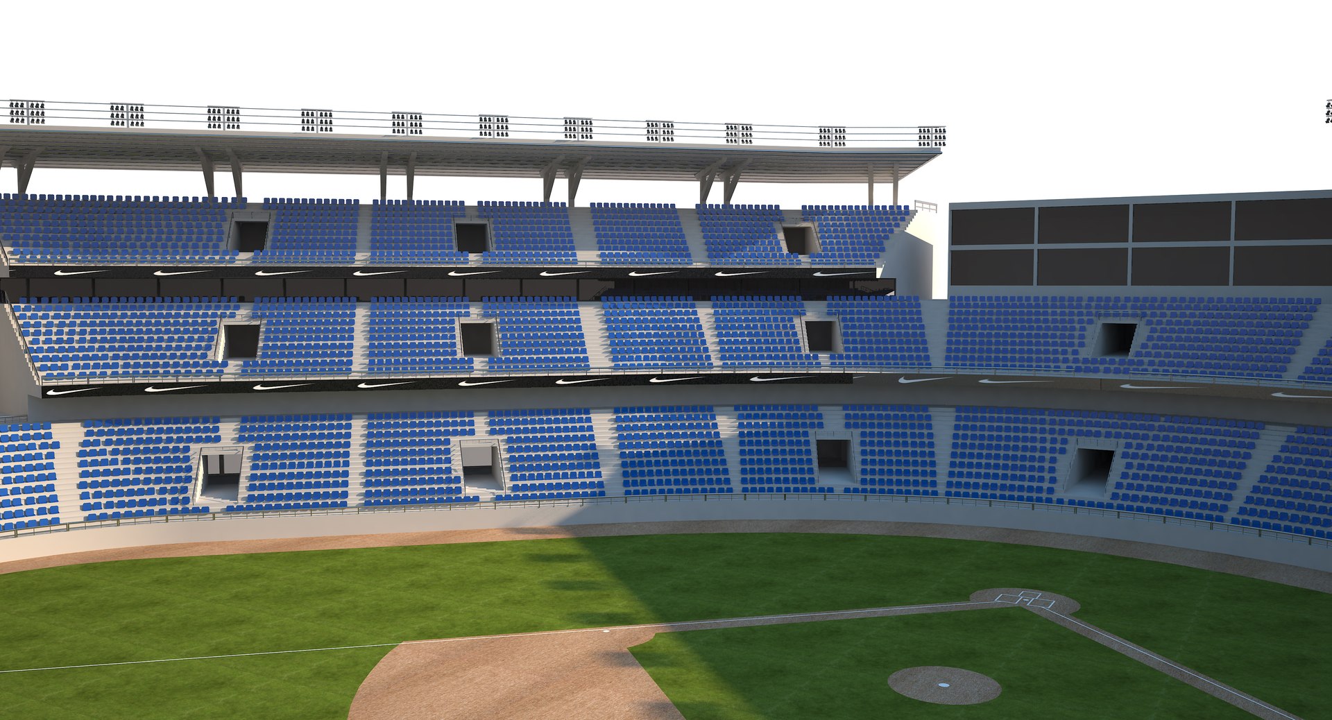 3D Baseball Stadium Basebal Model - TurboSquid 1230586