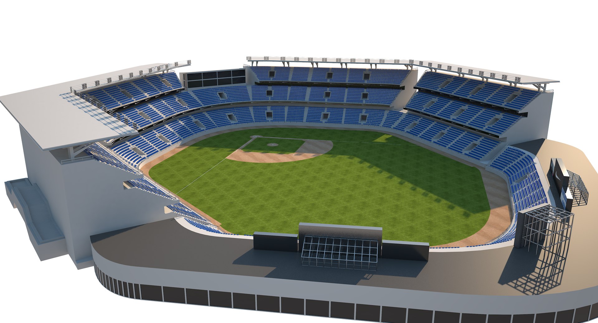 3D Baseball Stadium Basebal Model - TurboSquid 1230586