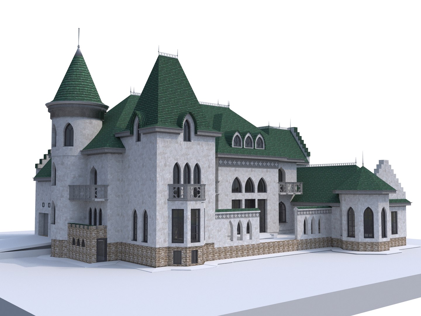 Castle Wall 3D Model - TurboSquid 1351136