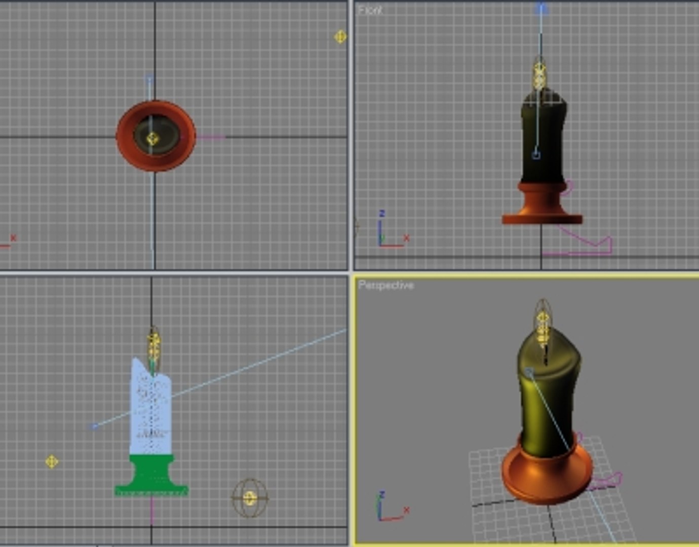 3d Candle Flame Model