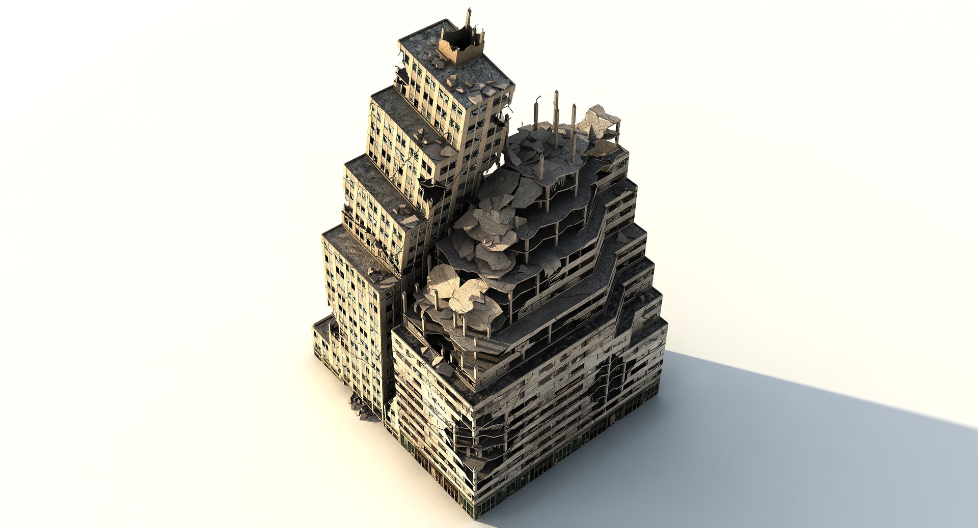 Lexington Tower Ruined 3d Model