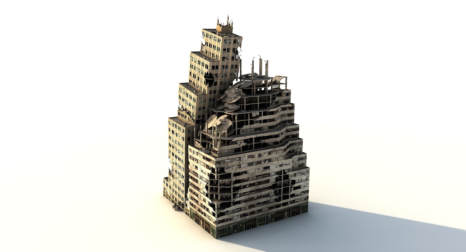 Lexington Tower Ruined 3d Model
