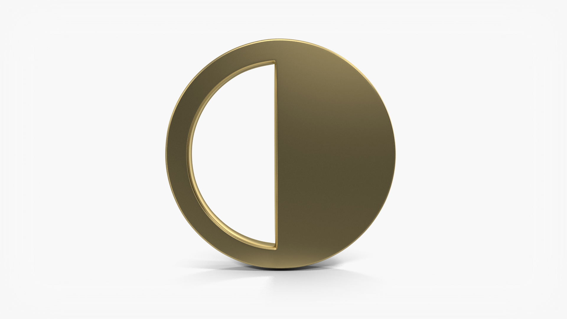 Half Circle Symbol Gold 3D model - TurboSquid 2065320