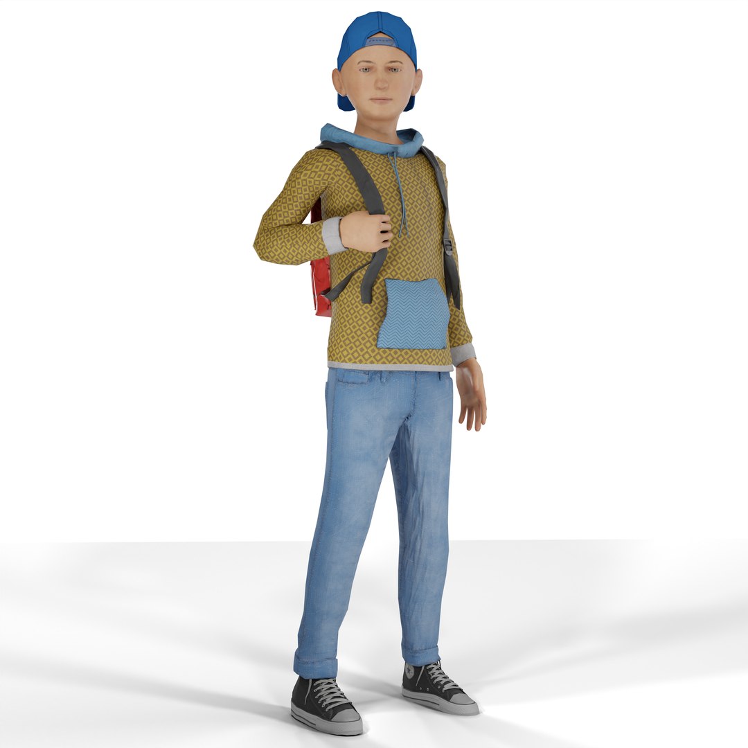 3D Urban Adventure Boy Model - TurboSquid 2240110