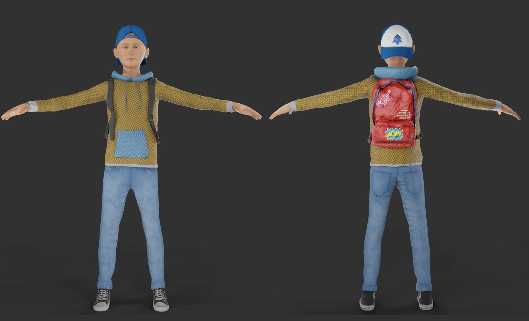 3D Urban Adventure Boy Model - TurboSquid 2240110