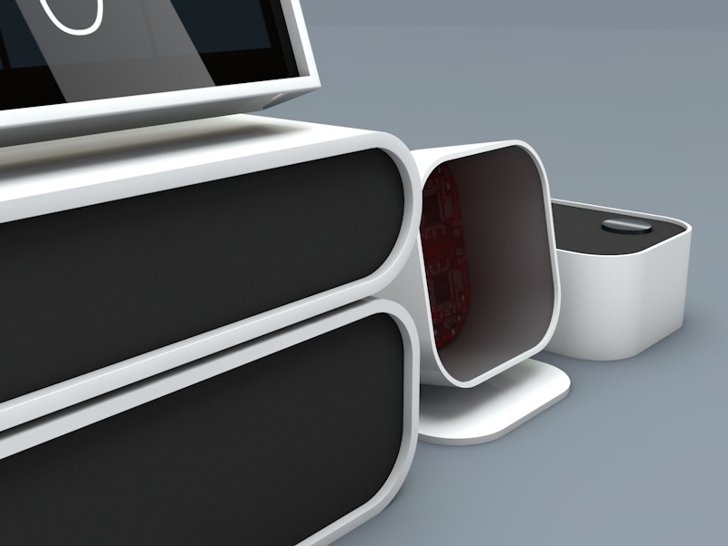 3d Contemporary Cash Register Modern