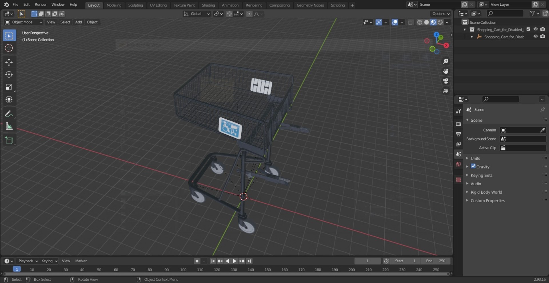 Shopping Cart For Disabled Persons 3D Model - TurboSquid 2061179