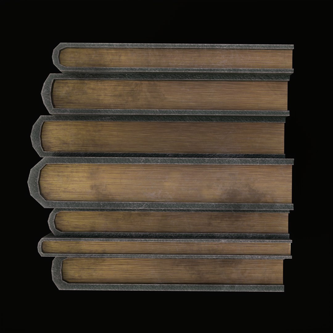 Simple Green Leather Books Model - TurboSquid 1930279