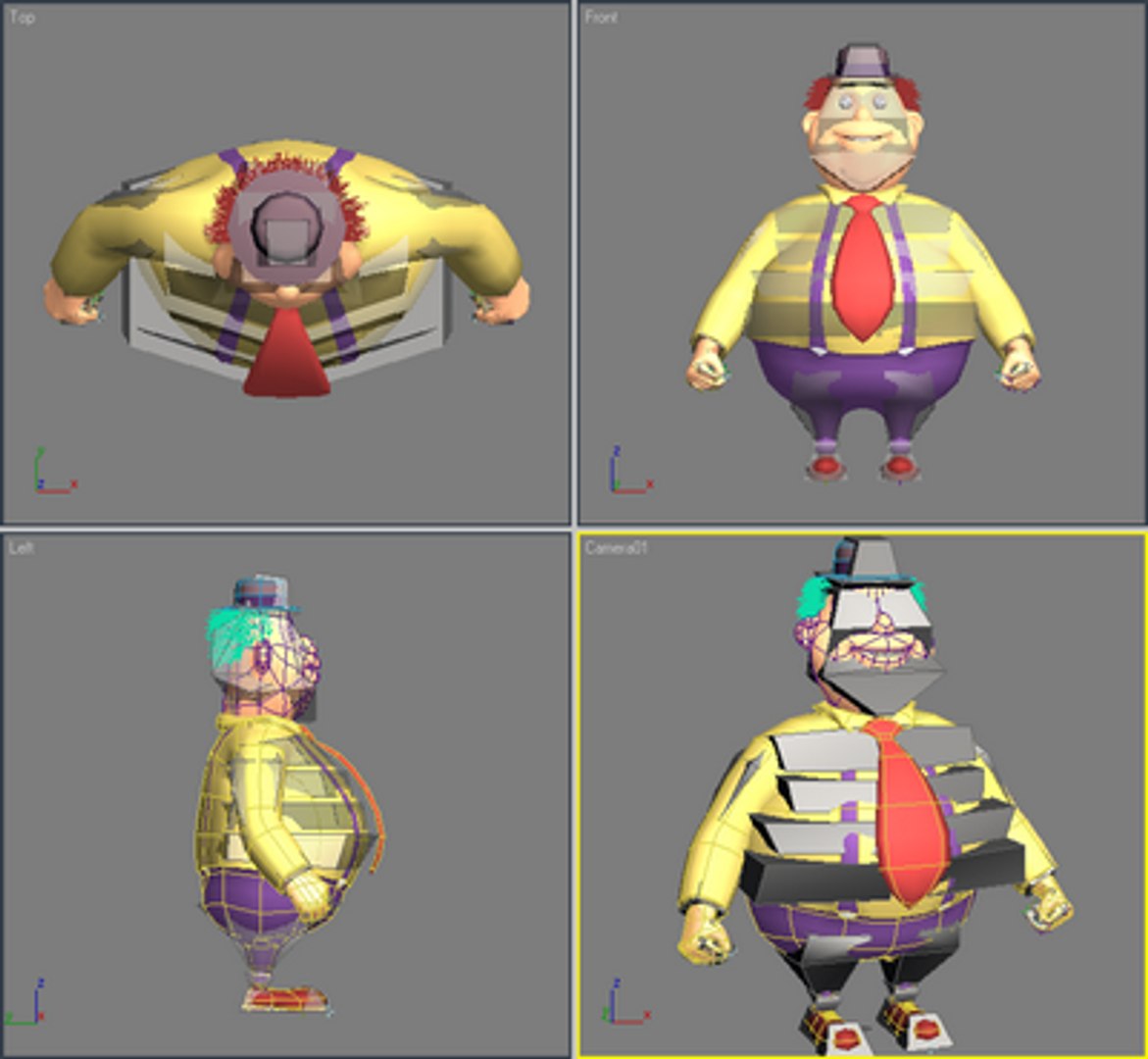 3d Bay Balon Fat Guy Model