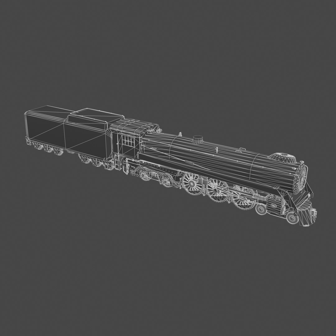 3d Hudson Locomotive Train Model