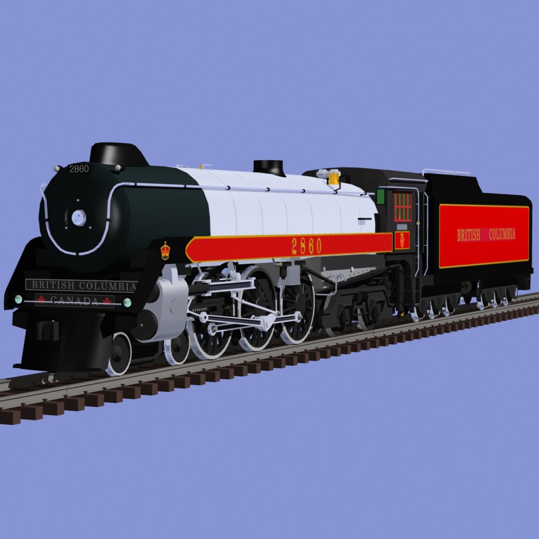 3d Hudson Locomotive Train Model