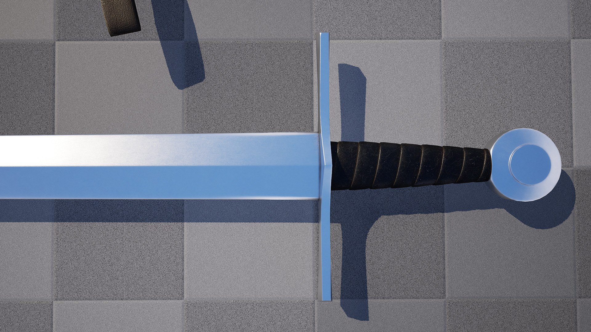 3D Medieval Sword 05 Low Poly Plus Old Texture And Sheath Model ...