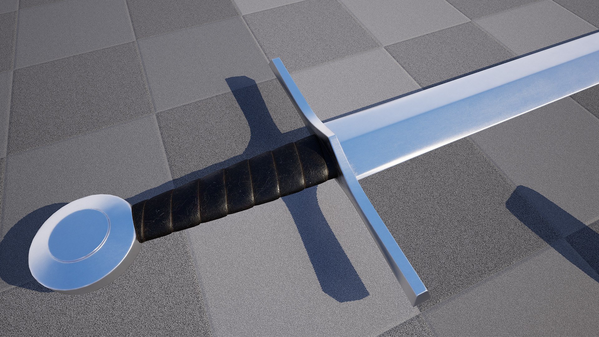3D Medieval Sword 05 Low Poly Plus Old Texture And Sheath Model ...