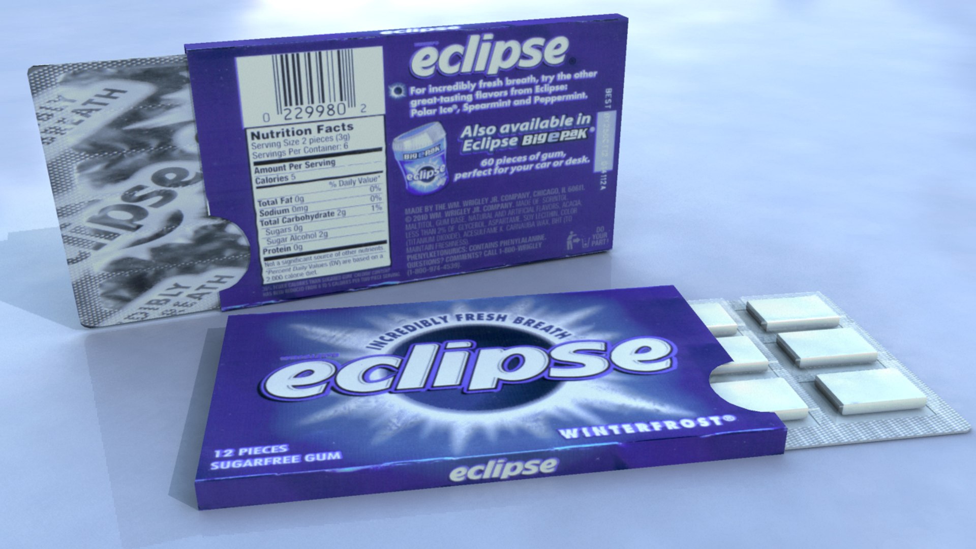 3d Model Eclipse Chewing Gum