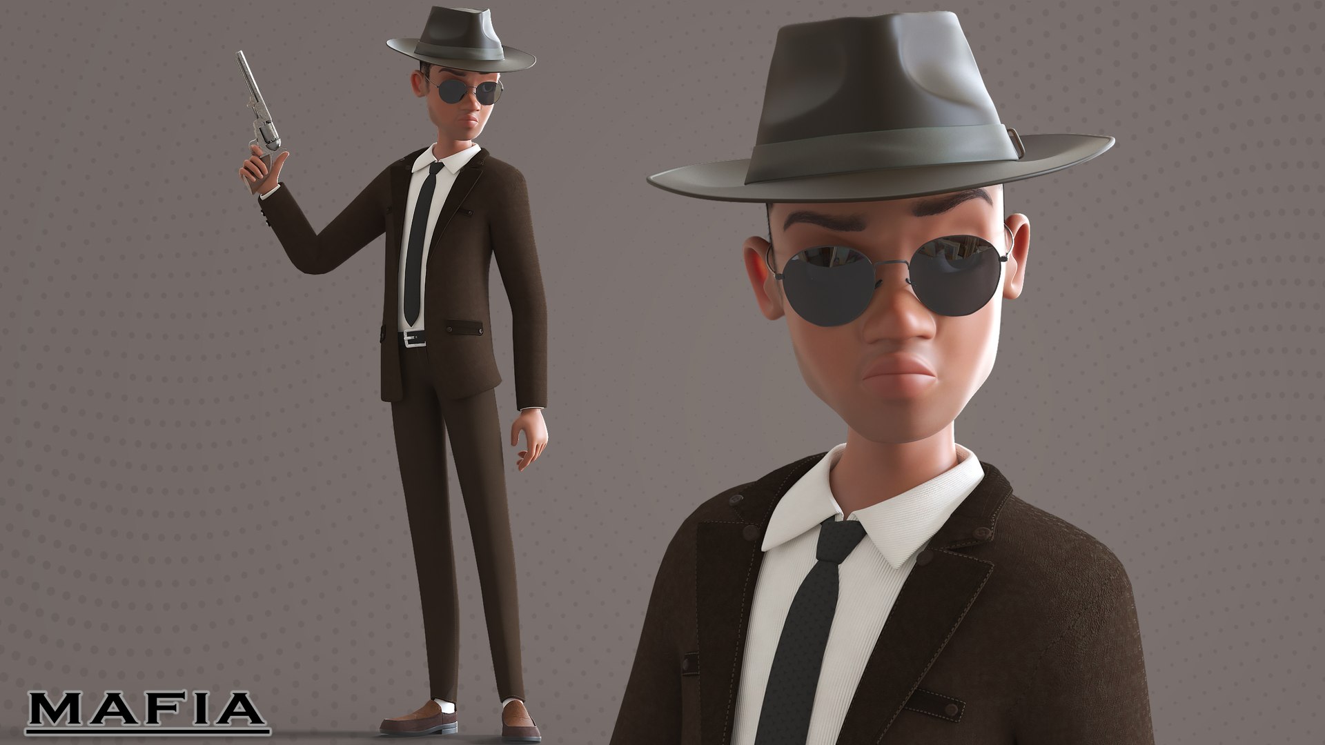 Cartoon Afro Father Maya - Rigged - Teacher - Waiter Model - TurboSquid ...