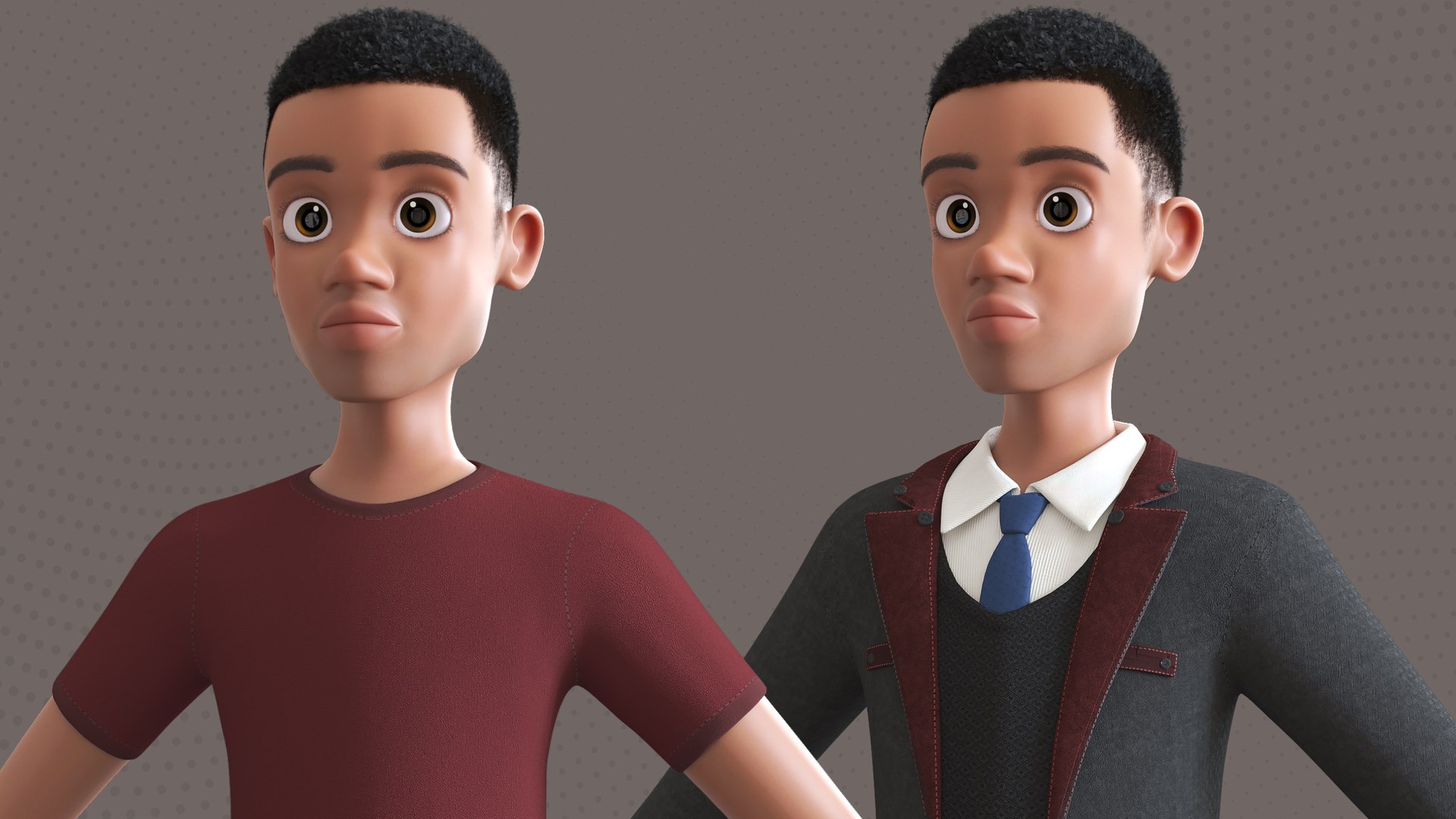 Cartoon Afro Father Maya - Rigged - Teacher - Waiter Model - TurboSquid ...