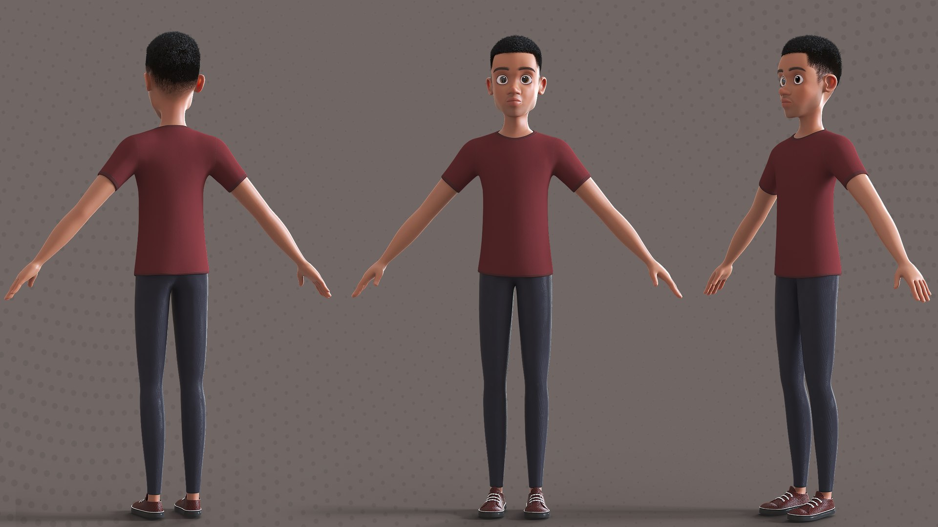 Cartoon Afro Father Maya - Rigged - Teacher - Waiter Model - TurboSquid ...