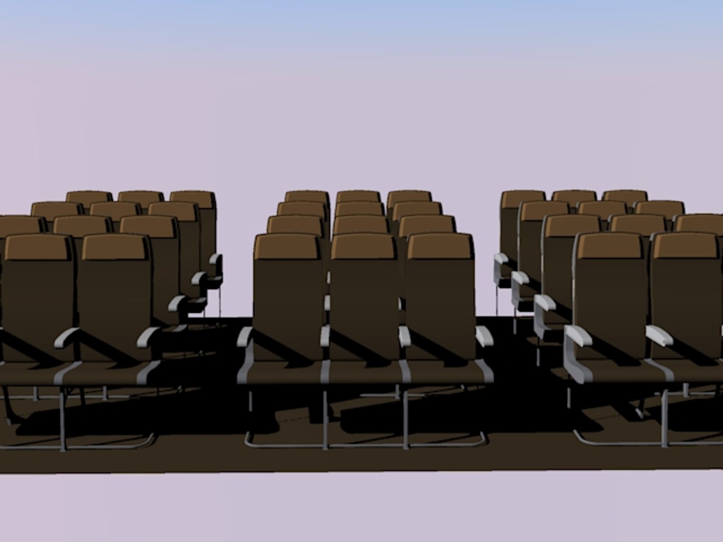 3d Model Economy Seats